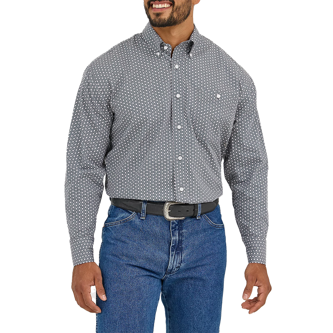 Wrangler Men's Bucking Cancer Long Sleeve Snap Shirt | Lammle's ...