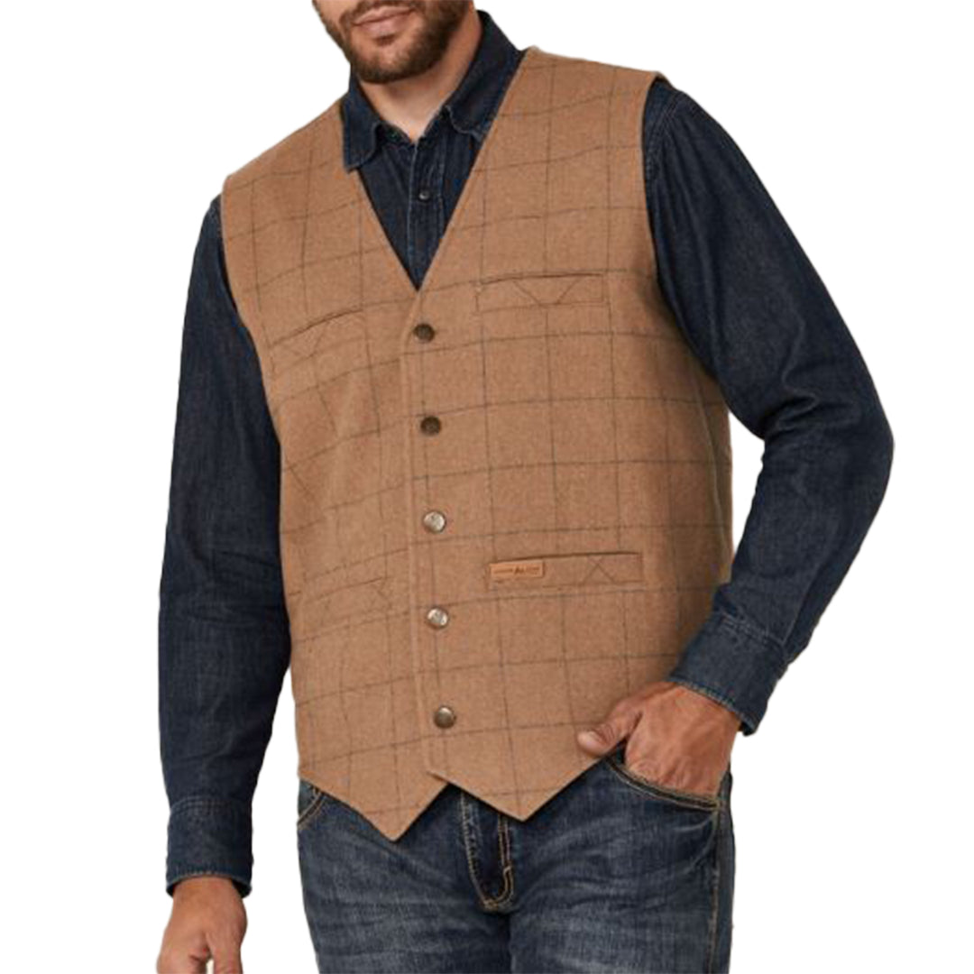 Powder River Outfitters Men's Plaid Print Wool Vest | Lammle's – Lammle ...