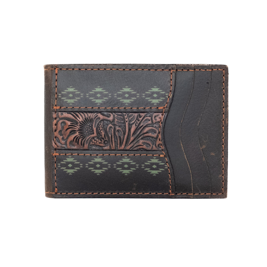 Red Dirt Hat Co. Tooled Accent With Turquoise design Bifold Card Caset ...