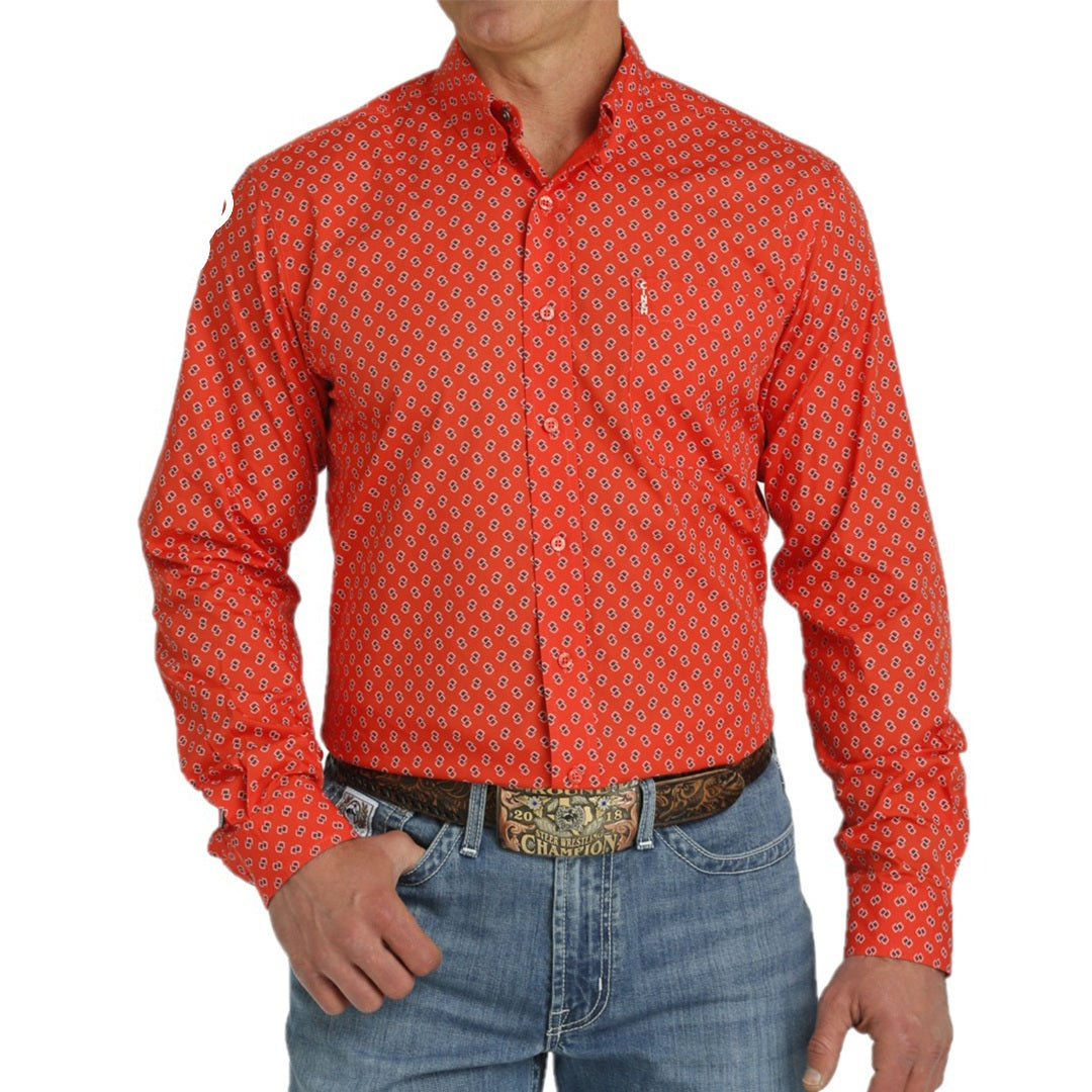Cinch Men's Red Western Print Button Down Shirt | Lammle's – Lammle's Western Wear
