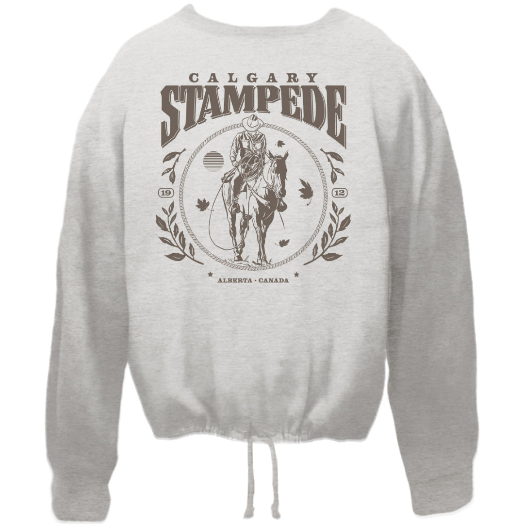 Calgary Stampede Women's Long Sleeves Men On Horse Cropped T-Shirt ...