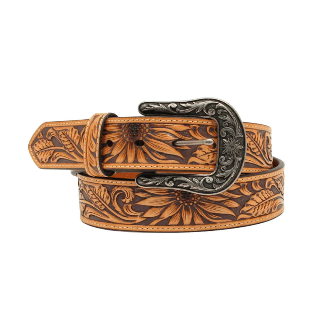 Nocona Belt Company Women's Sunflower Embossed Patterned Belt | Lammle ...