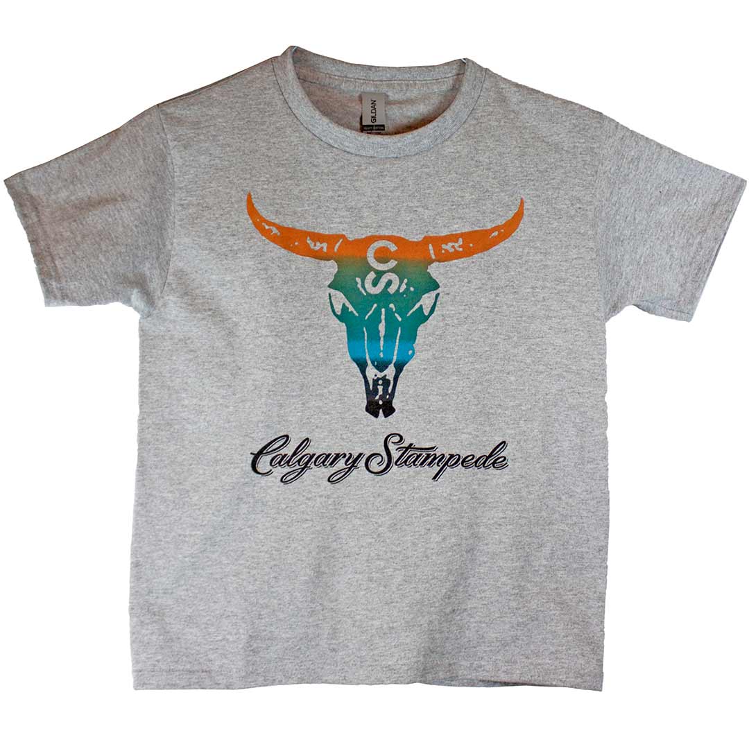 Calgary Stampede Youth Ombre Steer Skull T-Shirt | Lammle's – Lammle's ...