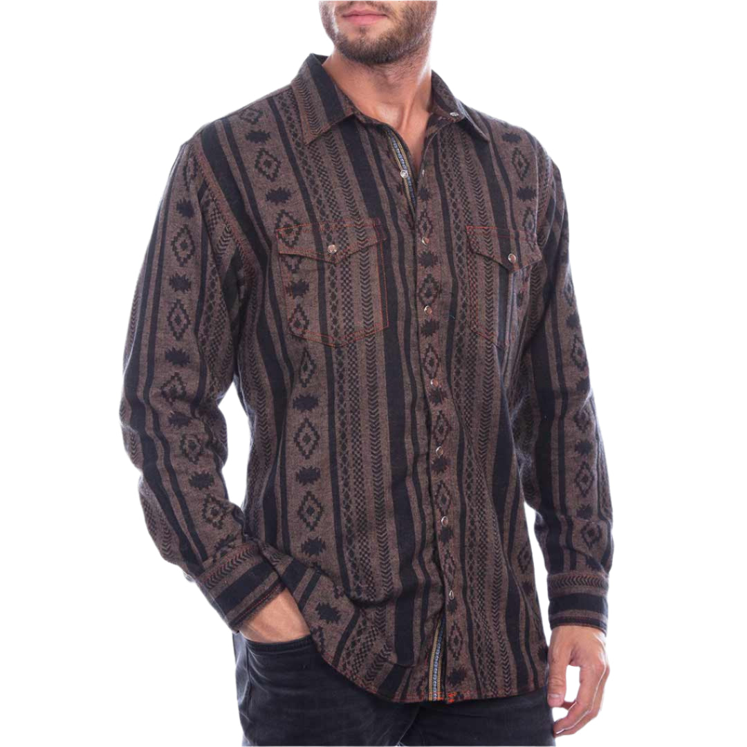 Scully Men's Aztec Print Snap Shirt | Lammle's – Lammle's Western Wear