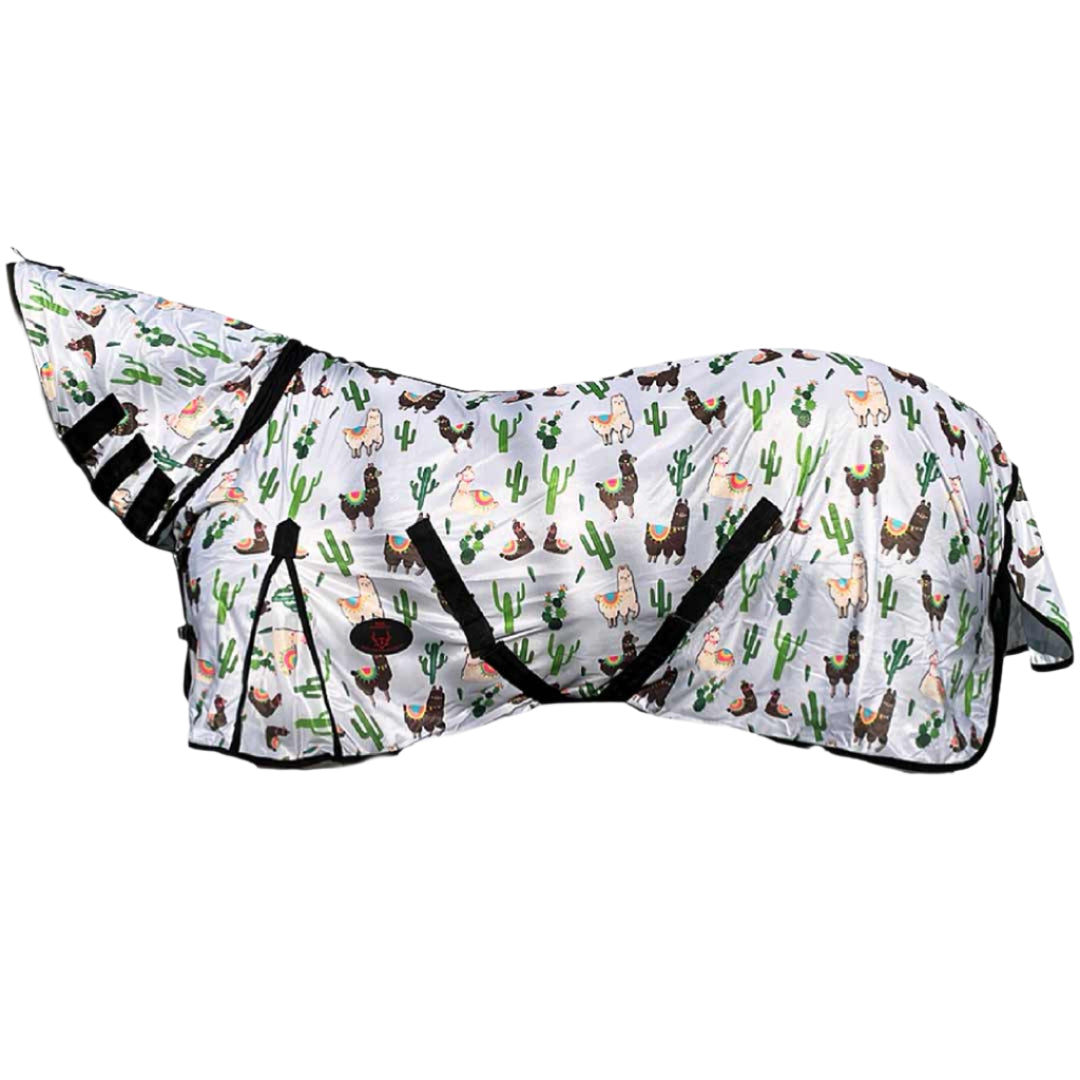 Tech Equestrian Llama Print Fly Sheet with Hood | Lammle's – Lammle's ...