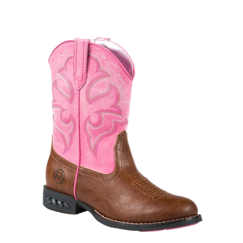 Roper Girl's Light Up Round Toe Cowgirl Boots | Lammle's